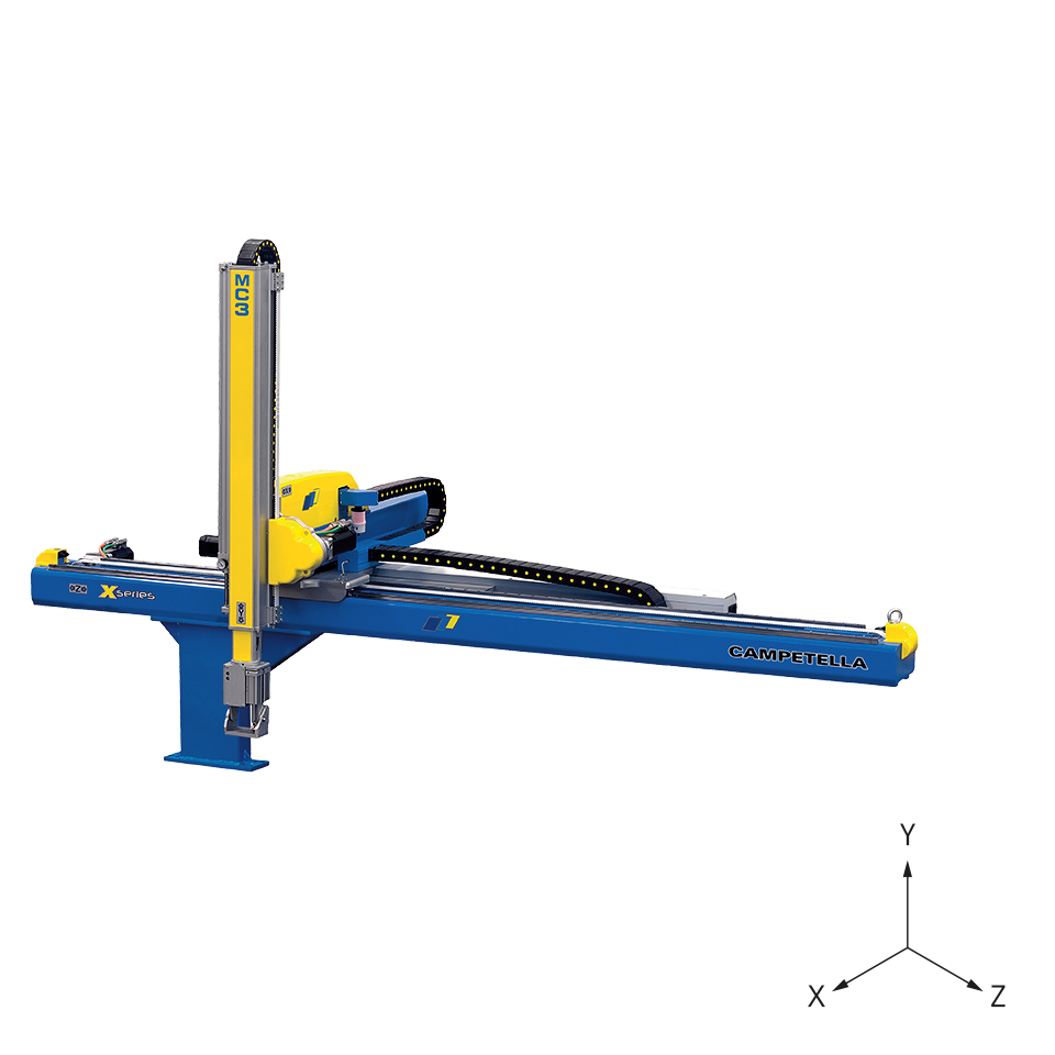 Cartesian top entry robot MC3 X-Series EVO – Campetella Robotic Center